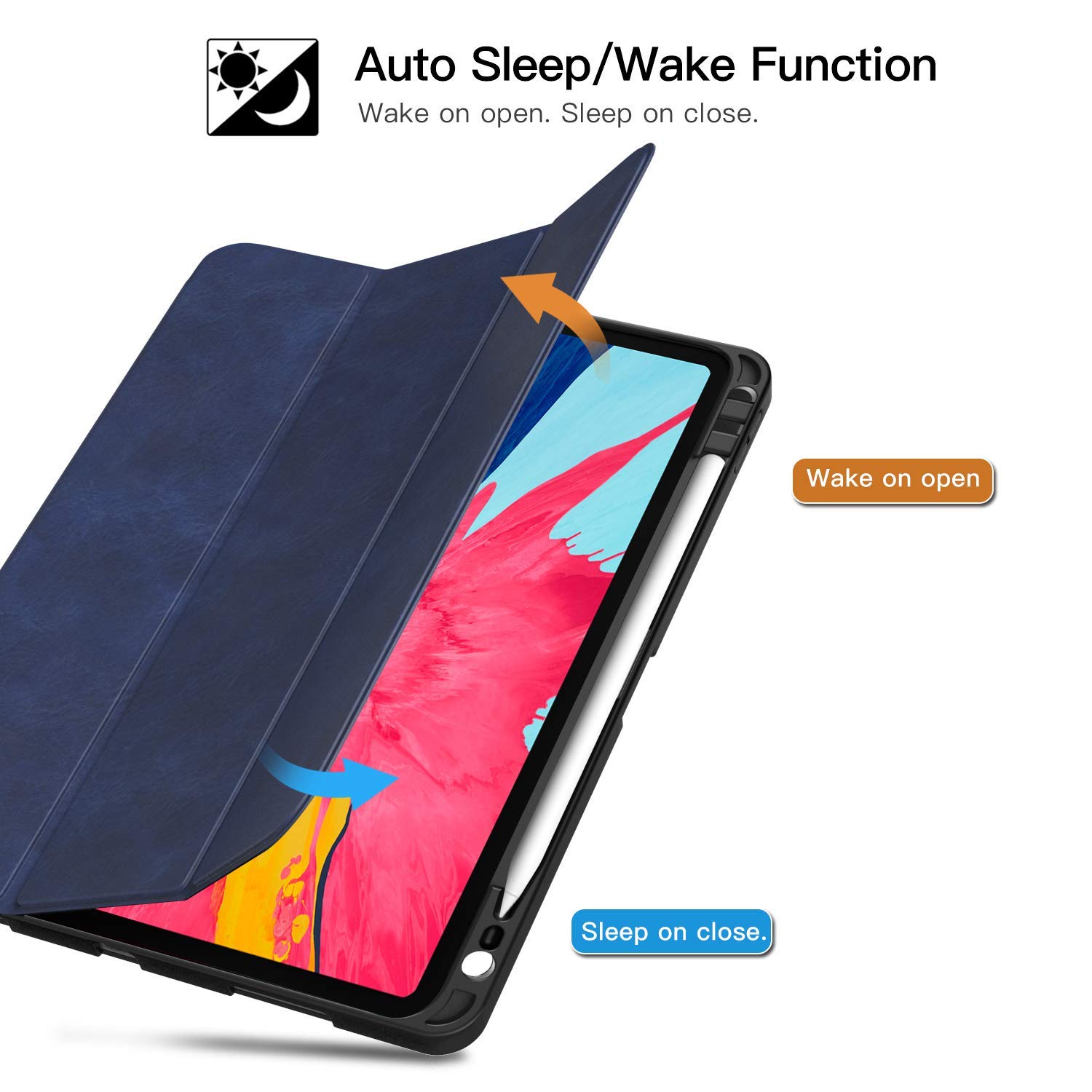 TiMOVO Case Fit iPad Pro 11″ 2018 with Pencil Holder [Support Attaches ...